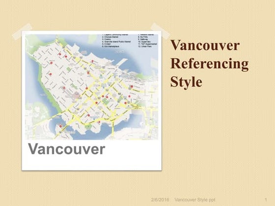 vancouver style of referencing | PPT