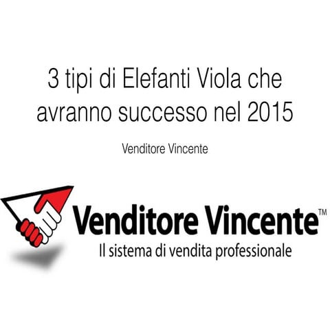 Venditore Vincente 3 tipi di elefanti viola | PDF