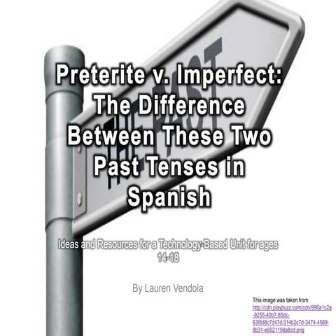 Preterite imperfect mnemonic | PPT