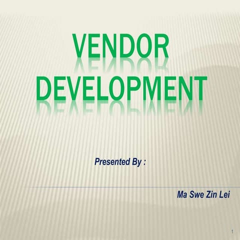 Vendordevelopment | PPT
