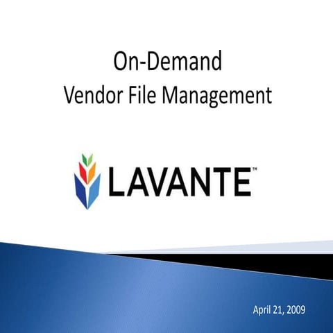 Vendor File Clean Up And Management | PPTX