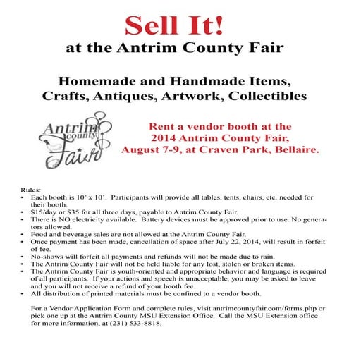 Vendor flyer 2014 | PDF