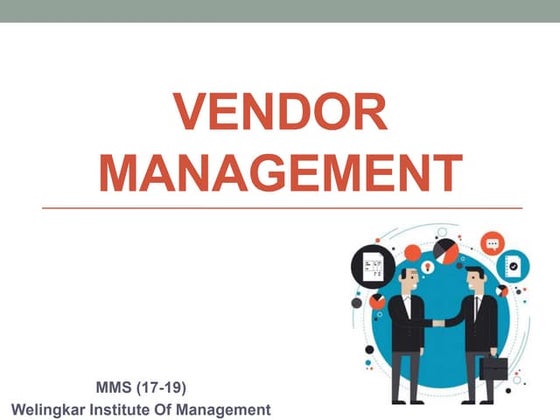 ppt of vendor management | PPTX