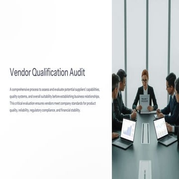 Vendor qualification audit with eAuditor Audits & Inspections | PDF