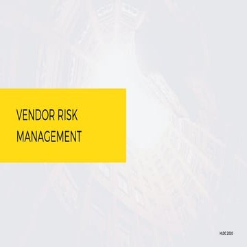 Vendor risk management | PDF