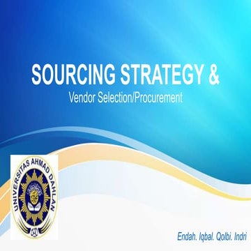Vendor Selection& SOURCING.pptx