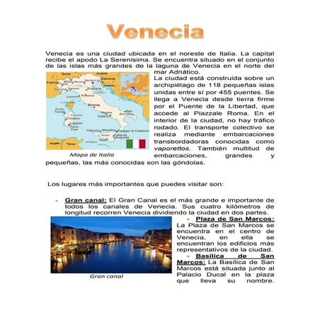 Venecia ,Italia | PPTX