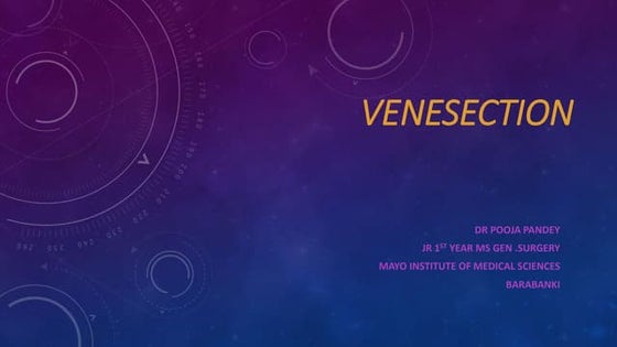 Venesection | PPTX | Death, Injury, or Military Conflict | Sensitive Topics