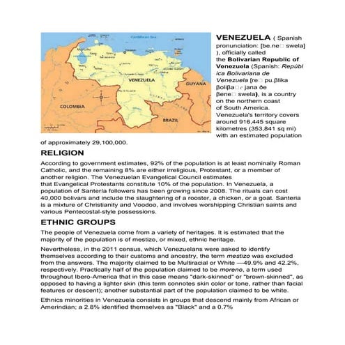 Presentation Venezuela | PPTX