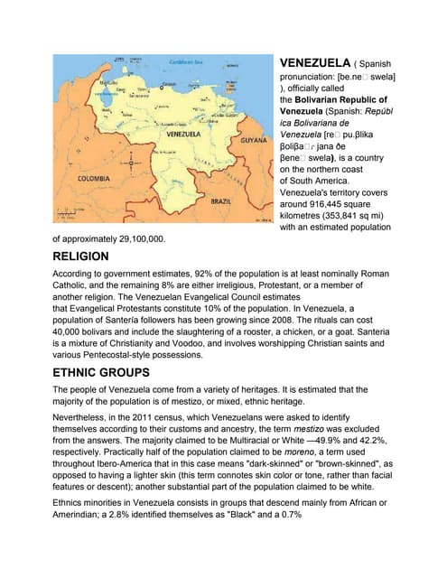 Presentation Venezuela | PPTX