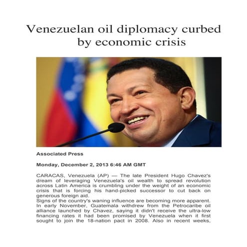 Hyperinflation and economic collapse of Venezuela | PPTX