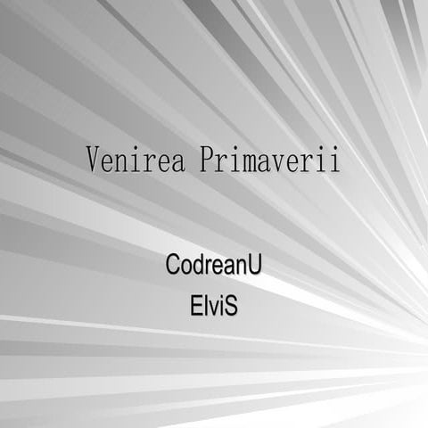 venirea primaverii | PPT