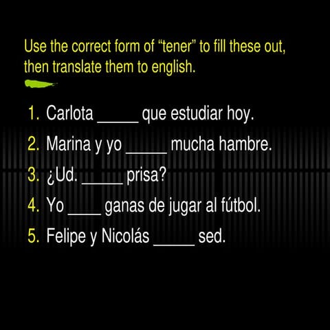 Venir with time spanish verbs. Conjugation in the present tense. | PPT