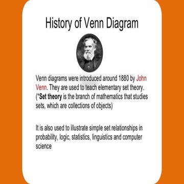 SET THEORY- INTRODUCTION OF VENN DIAGRAM | PPTX