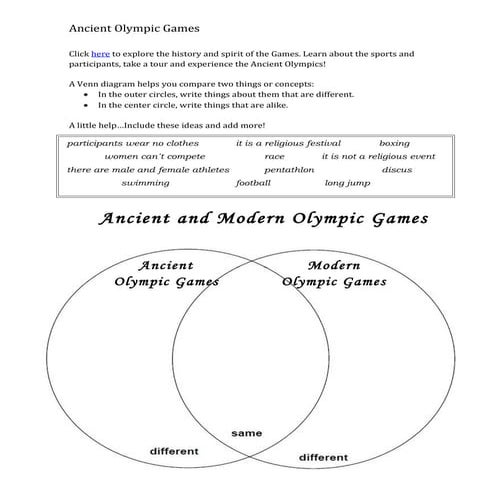 Ancient and Modern Olympic Games | DOC