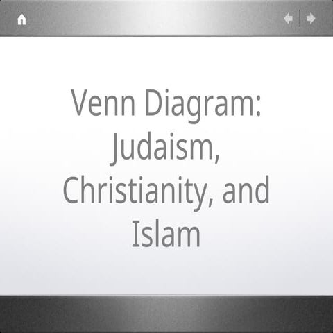 Venn Diagram Religion comparison and contrast | PPT