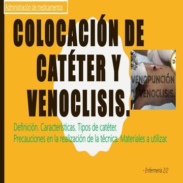 VENOCLISIS CONCEPTO VIAS PERIFERICAS Y CALIBRES DE CATETER | PPTX