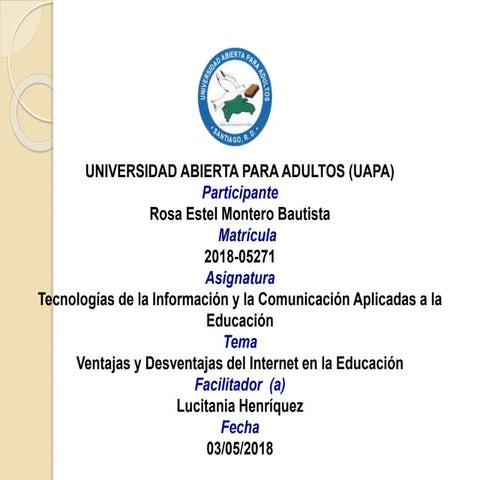 Ventajas y desventajas de la aplicacion de la informatica en la educacion | PPTX | Computing ...