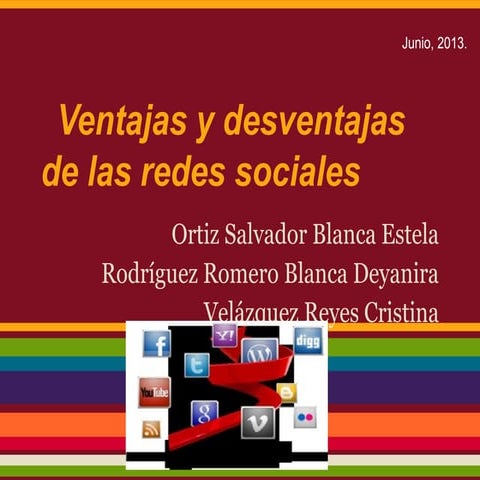 Ventajas y desventajas de las redes sociales colaborativa | PPT