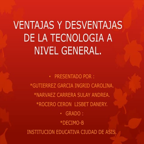 Ventajas y desventajas de la tecnologia a nivel general y soluciones | PPTX