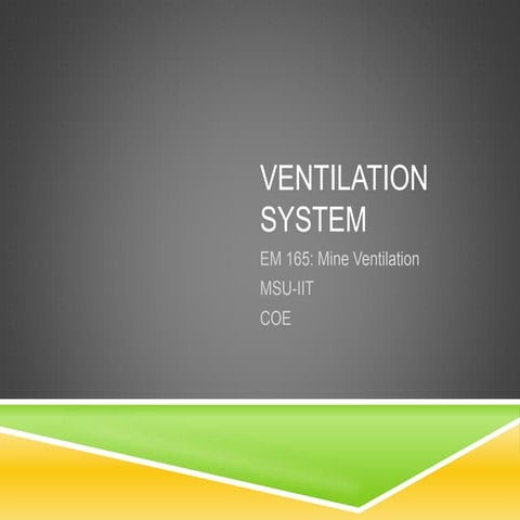 Ventilation system | PPTX