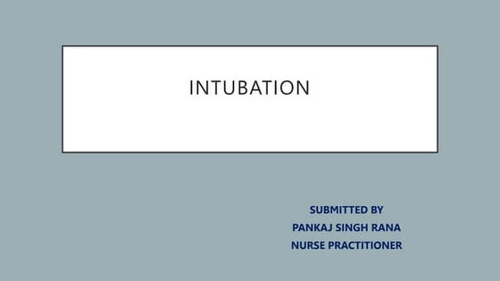Extubation presentation | PPT