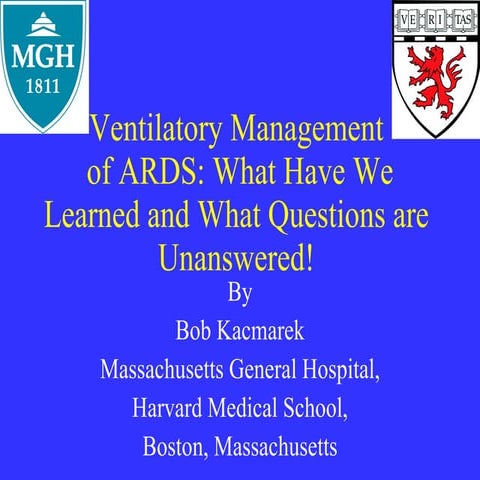 Ventilatory management of ards kacmarek | PPT