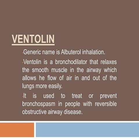 Ventolin powerpoint by yvette gham | PPTX