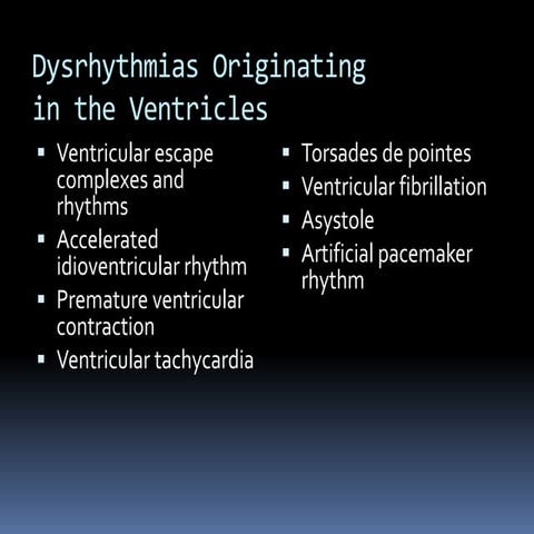 Ventricular dysrhythmias | PPTX