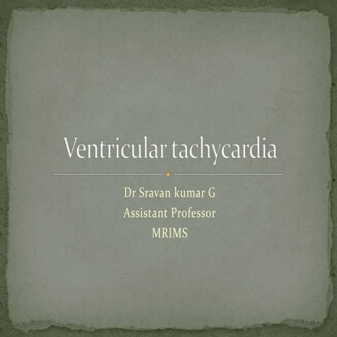 Ventricular tachycardia | PPT