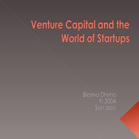 Venture Capital Presentation | PPT