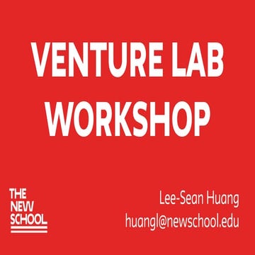 The New School Venture Lab Workshop | PDF