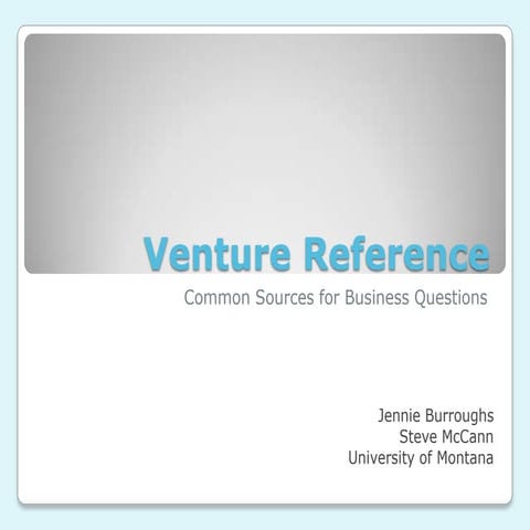 Venture Reference | PPTX