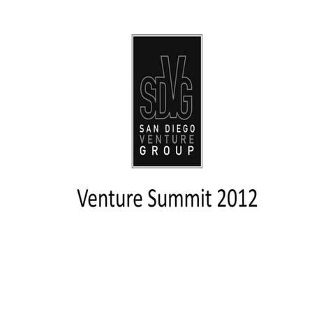 Venture Summit 2012 - A few photos | PPT