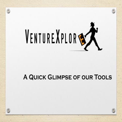 VentureXplore- Tools on Entrepreneurship | PDF