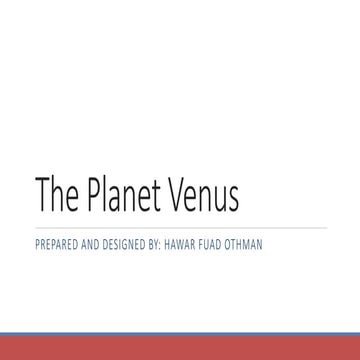 The Planet Venus | PPT