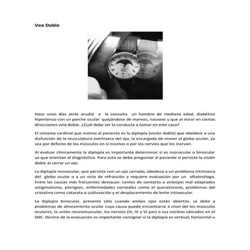 Métodos para evaluar la diplopia | PPT