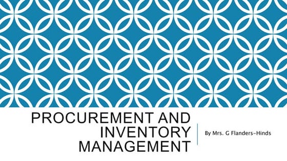 Documents used in procurement and inventory management | PPT