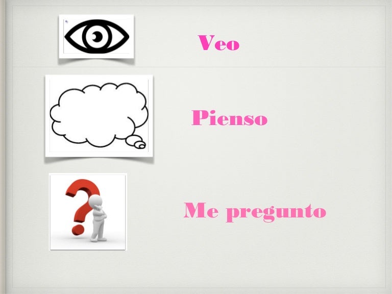 Veo, pienso, me pregunto ppt