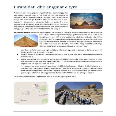 Piramidat dhe faraonet e Egjiptit | PDF