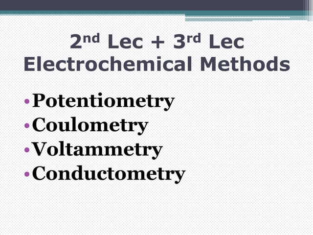 Engineering Chemistry Module 1 : Reference Electrodes | PDF