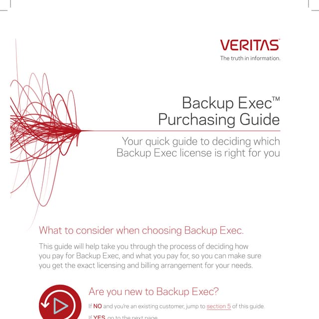Veritas Backup Exec Purchasing Guide Infographic | PDF