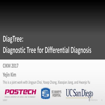 DiagTree: Diagnostic Tree for Differential Diagnosis (CIKM17) | PDF