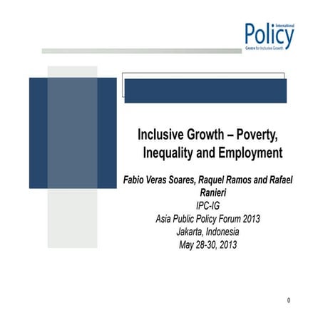 Inclusive Growth – Poverty, Inequality and Employment | PPT