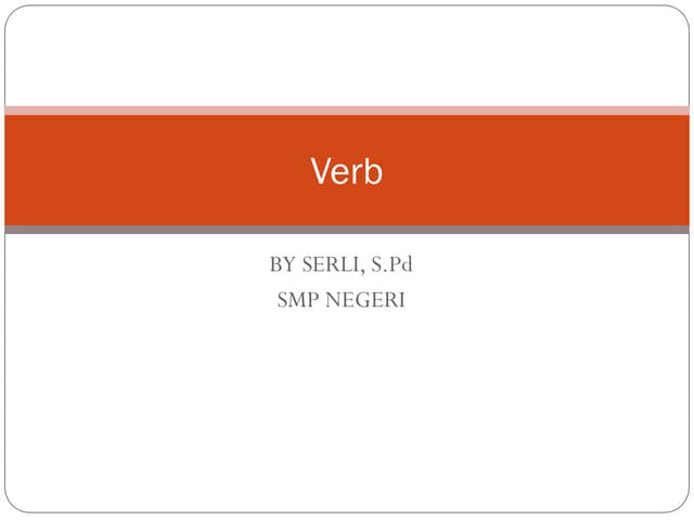 Understanding verbs- English grammar | PPTX