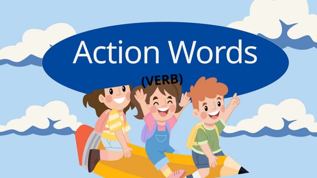 Action verbs PPT | PPTX