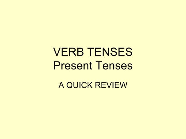 Verb tenses (table) | PDF