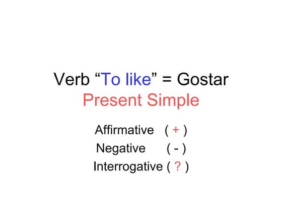 Verb 'like' | PPT