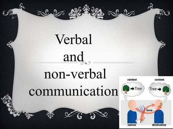 Verbal and nonverbal communication | PPTX