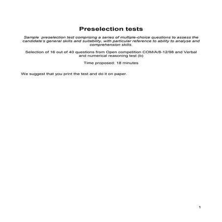 Verbal tests en | PDF